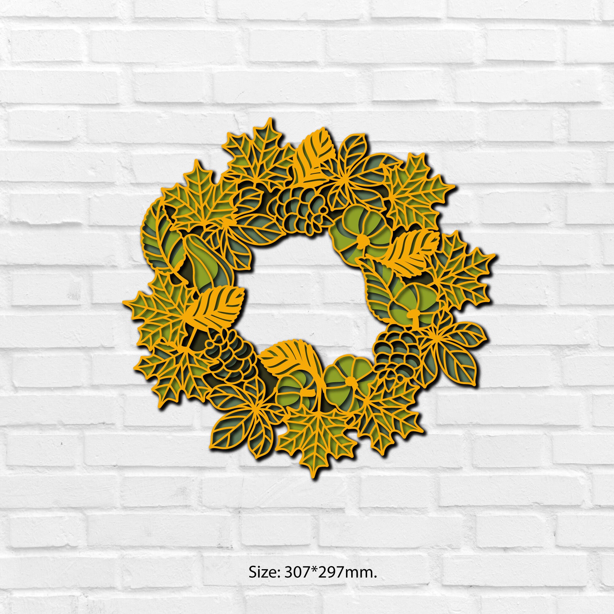 Autumn Wreath SVG, Autumn Wreath DXF, Wreath Pumkin SVG, Laser Cut ...