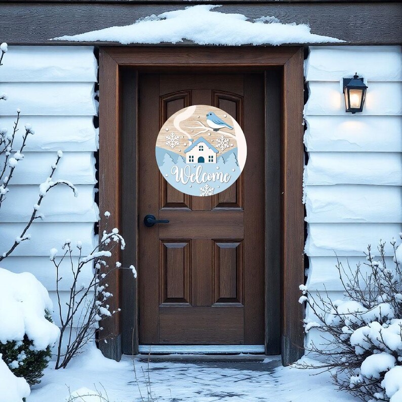 Welcome Winter House Sign, Digital Download DXF File, Welcome Door ...