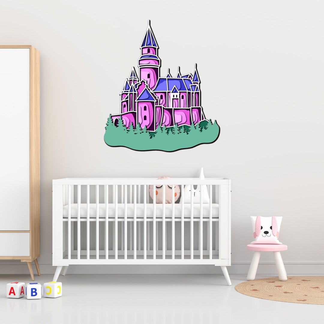 3D Castle SVG, Layered Castle SVG, Palace Multilayers 3D Laser Cutting ...