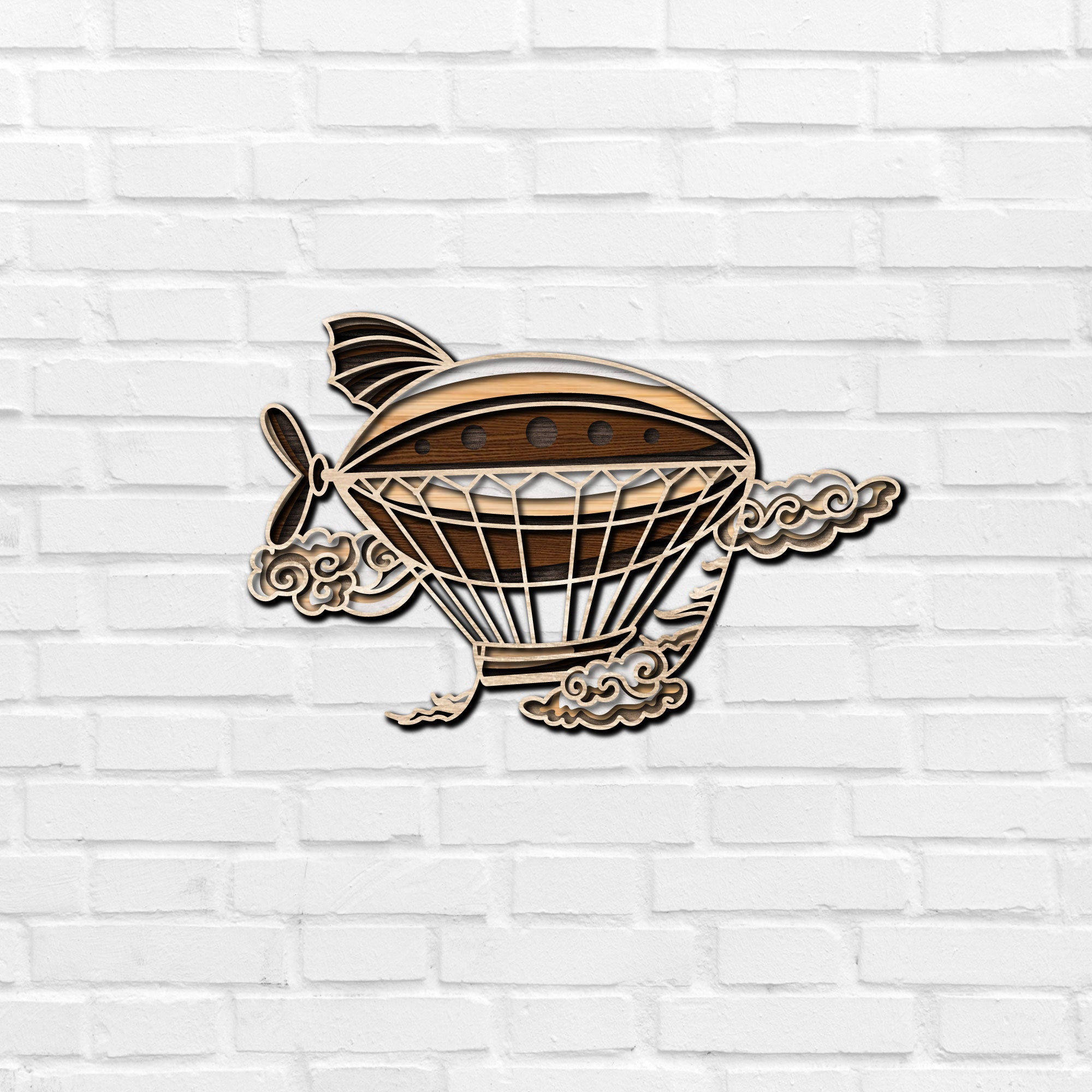 3D Zeppelin Multilayered Svg, Airship Mandala SVG, Zeppelin Cricut ...