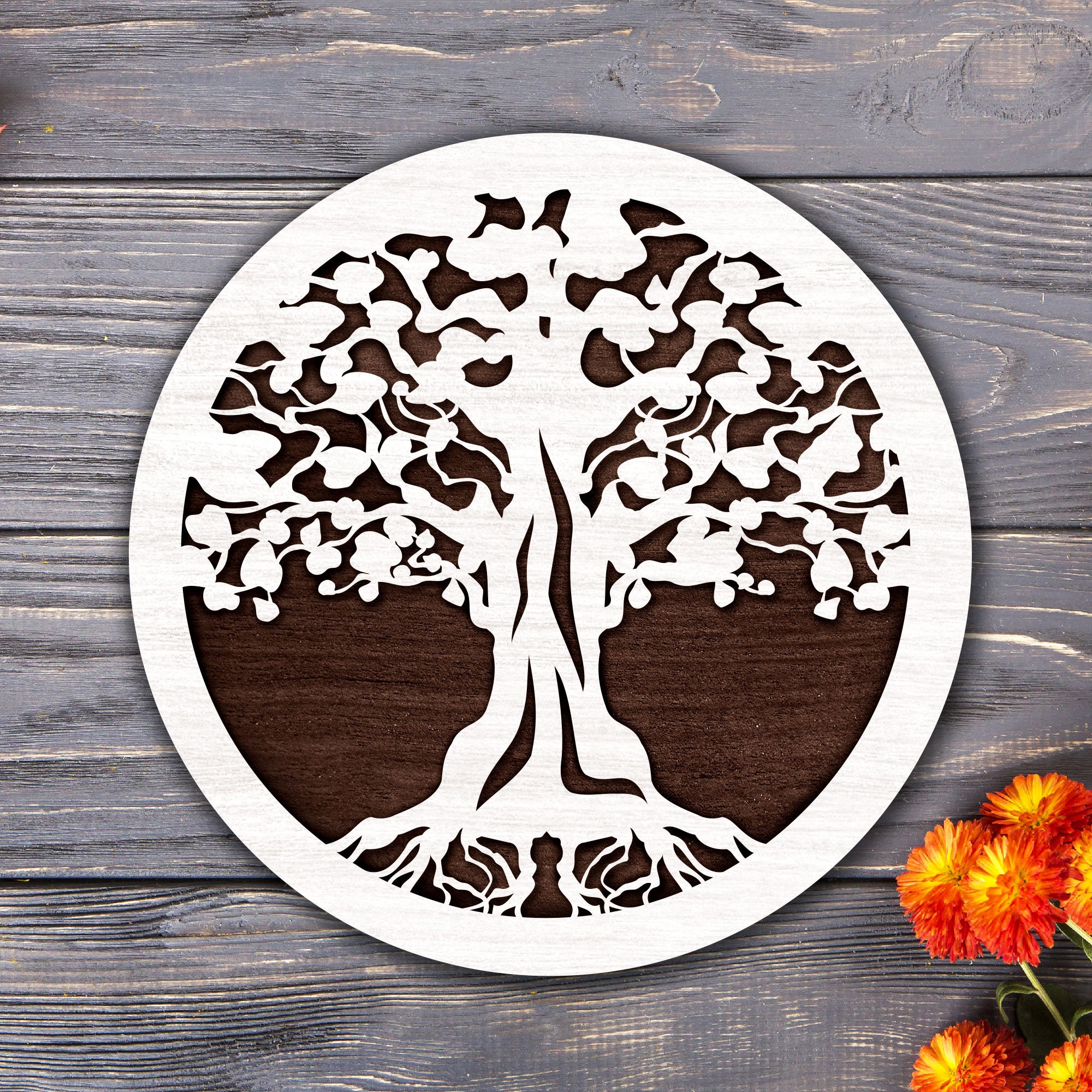 Wood Trivet Tree Laser Cut Digital Design for Hot Pots Trivet SVG Cut ...