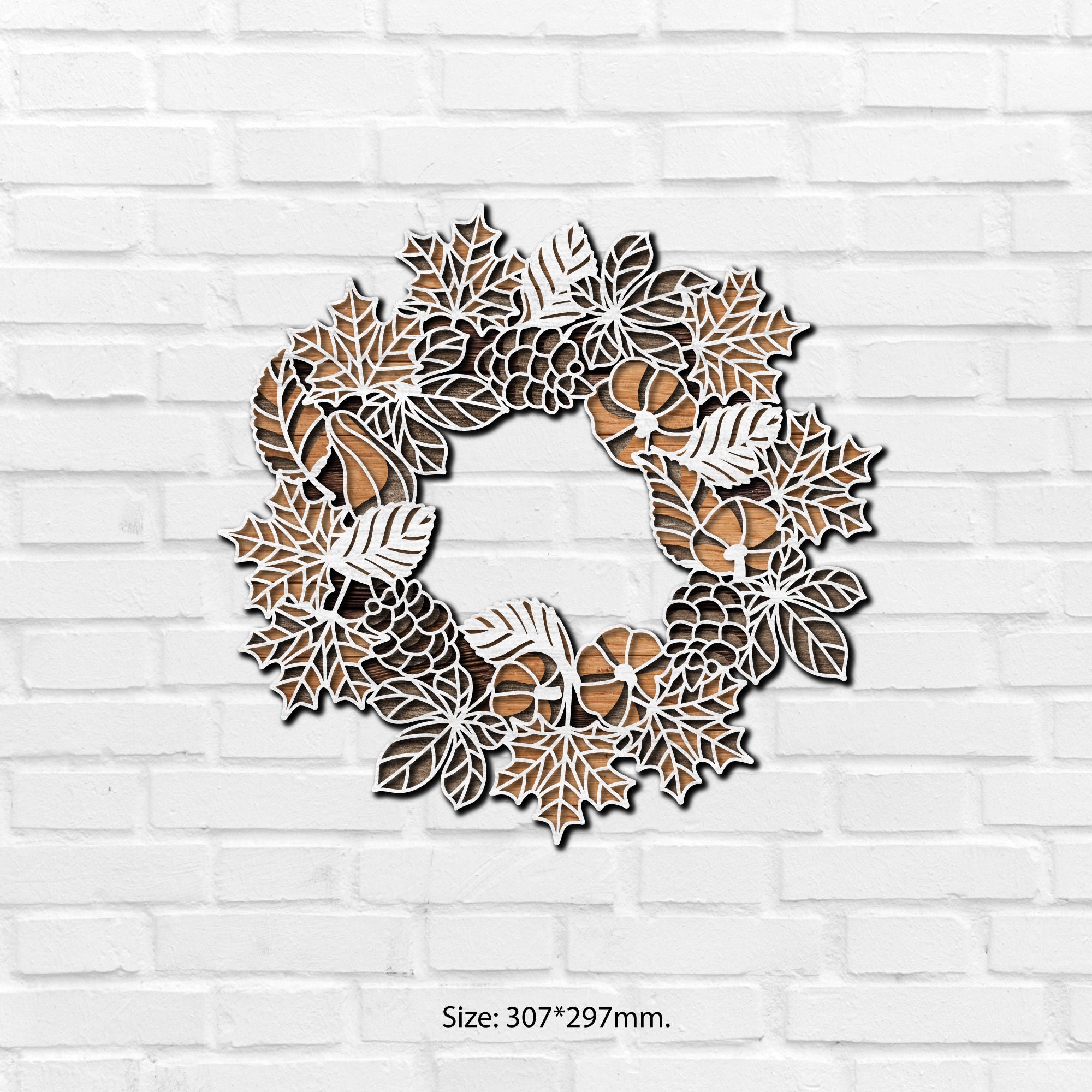Autumn Wreath SVG, Autumn Wreath DXF, Wreath Pumkin SVG, Laser Cut ...