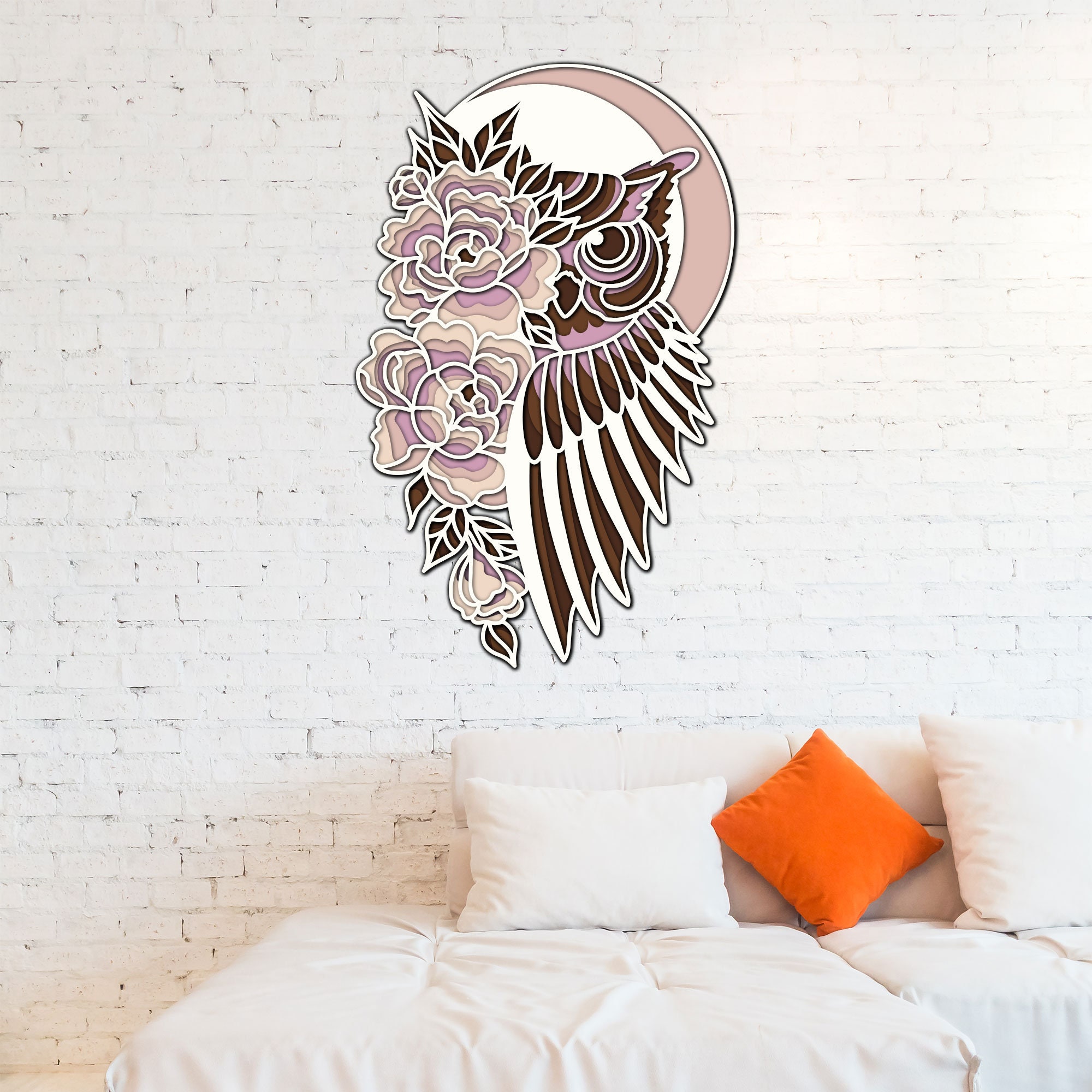 OWL Laser Cut File Multilayer, 3d Owl Svg, Owl DXF, Lasercut Owl Wall ...
