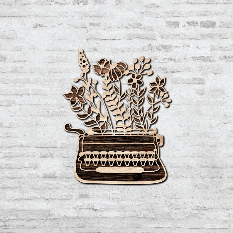 Typewriter SVG, Typewrite Laser Cut Digital File, Vintage Typewrite ...