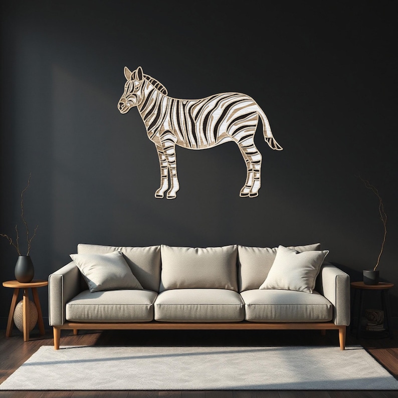 3D Zebra Mandala SVG Laser Cut File, Zebra Wall Decor, 3D Multilayer ...