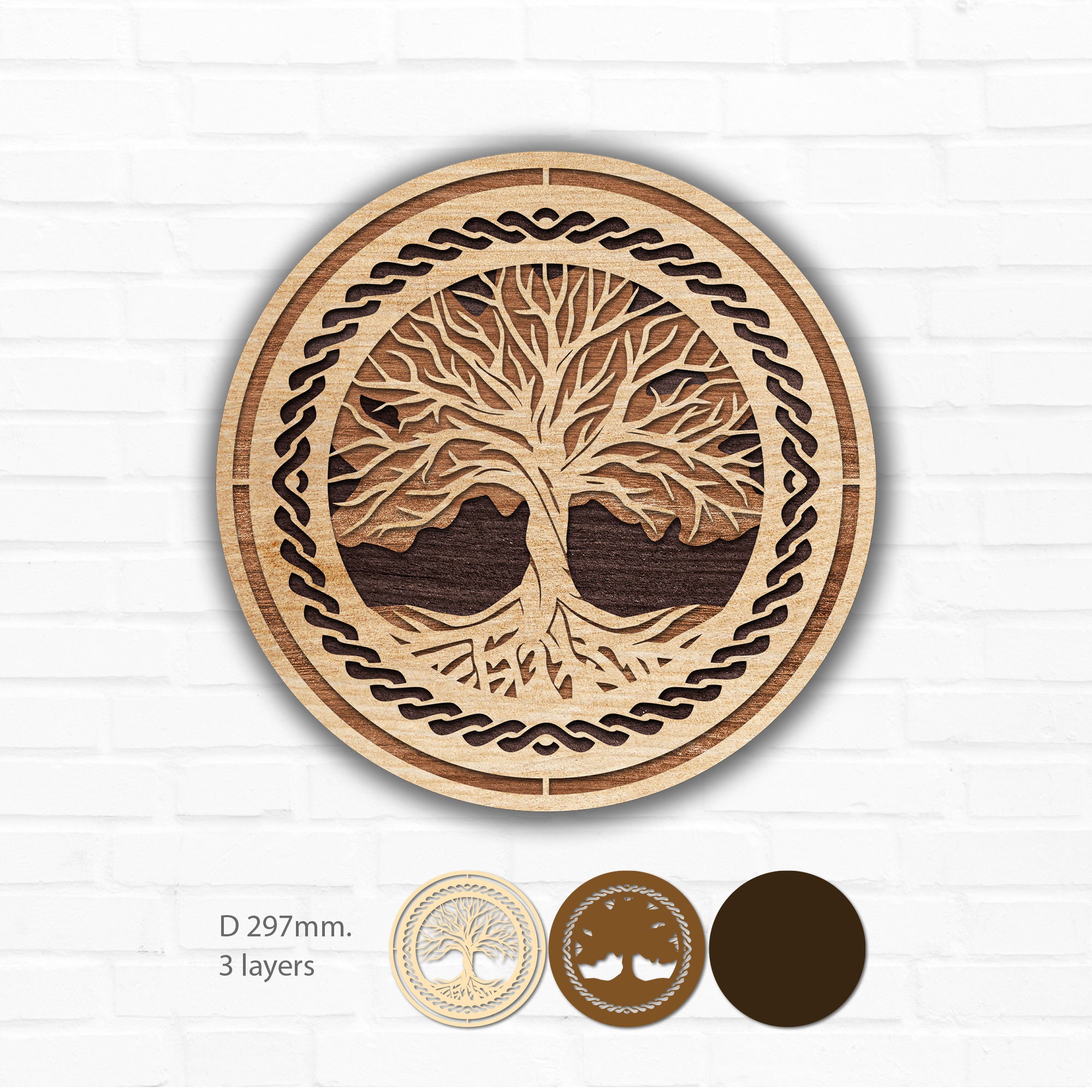 Scandinavian Tree Svg — Trivet SVG — Stand for Hot DXF — Celt Coaster ...