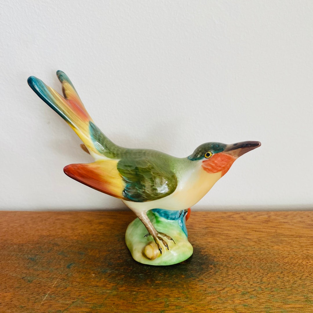 Green Bird Herend Herendi Porcelain Figurine Hand Painted Vintage - Etsy