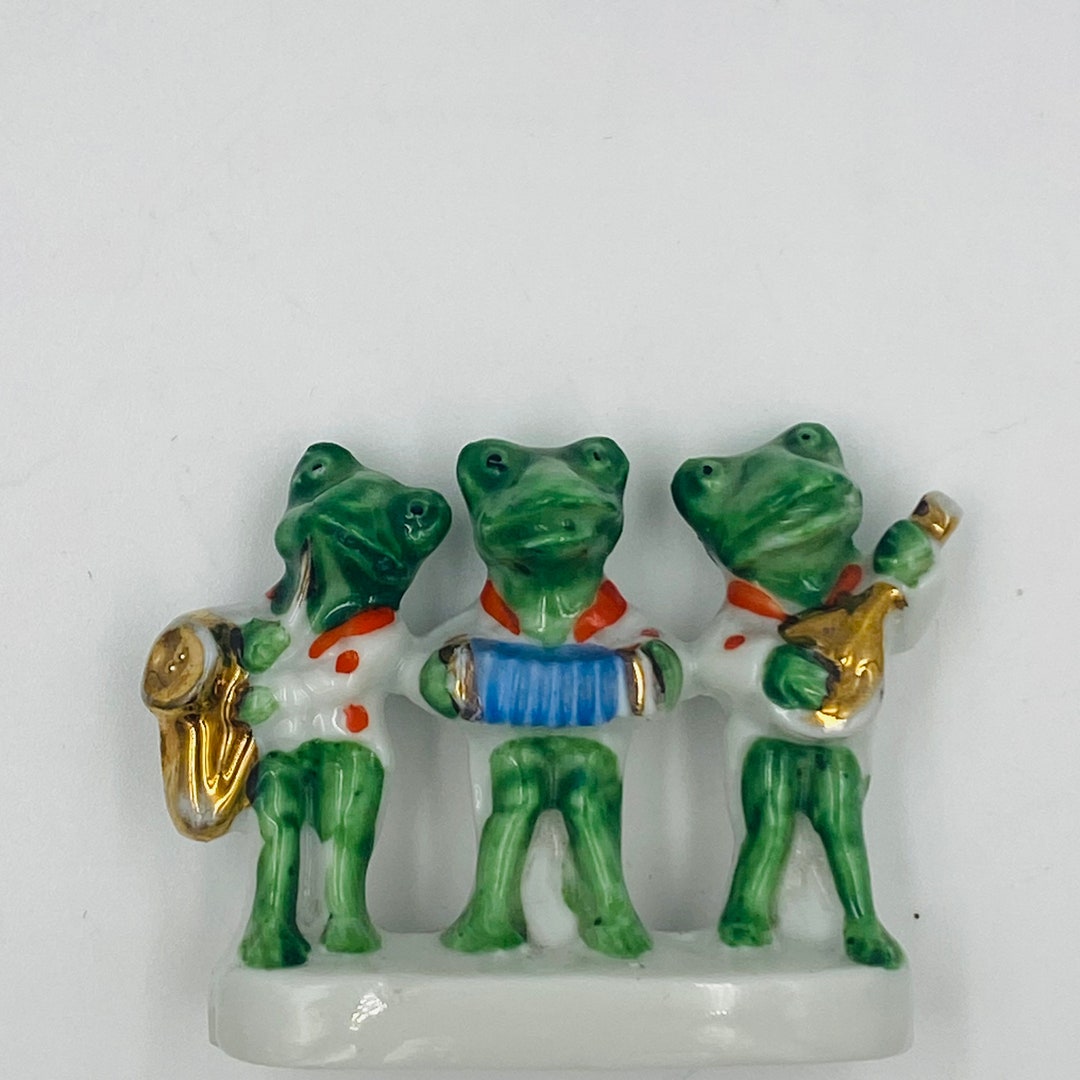 Vintage Frog Music Band Porcelain Musicians Orchestra Trio Wagner&apel ...