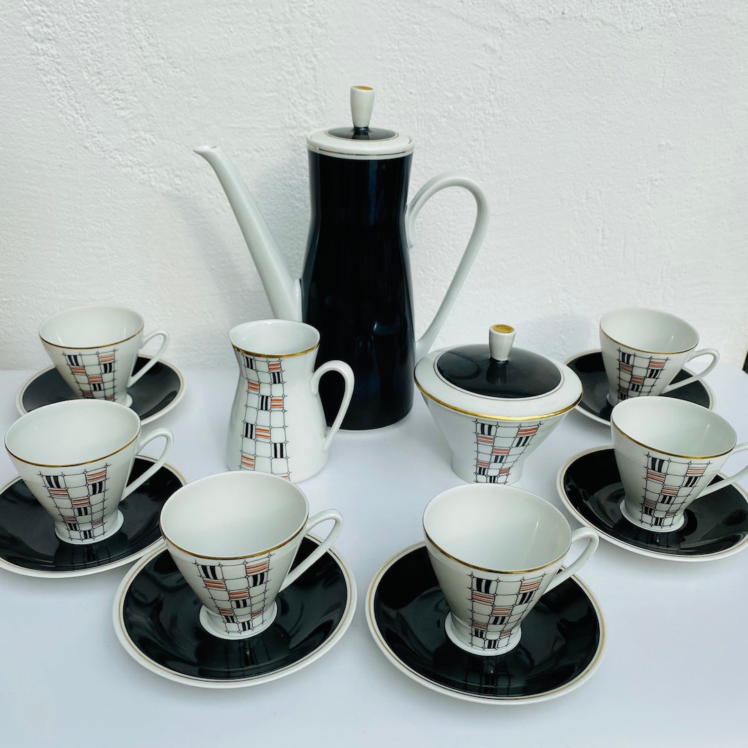 Vintage Coffee Set Espresso Porcelain 1960s 60s GDR Freiberger - Etsy