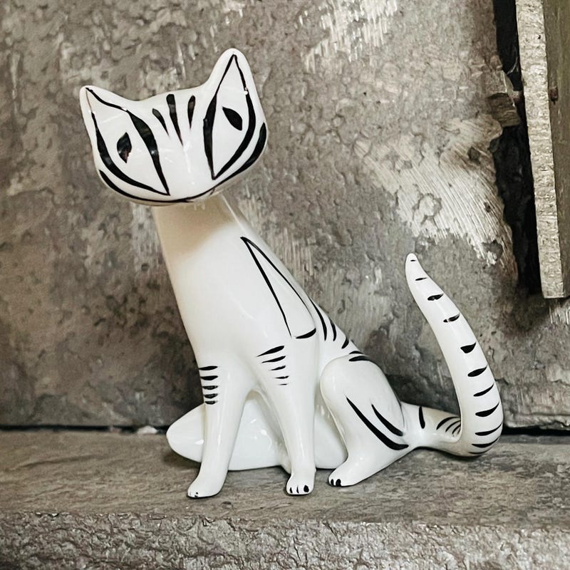 Hand Painted Cat - Etsy