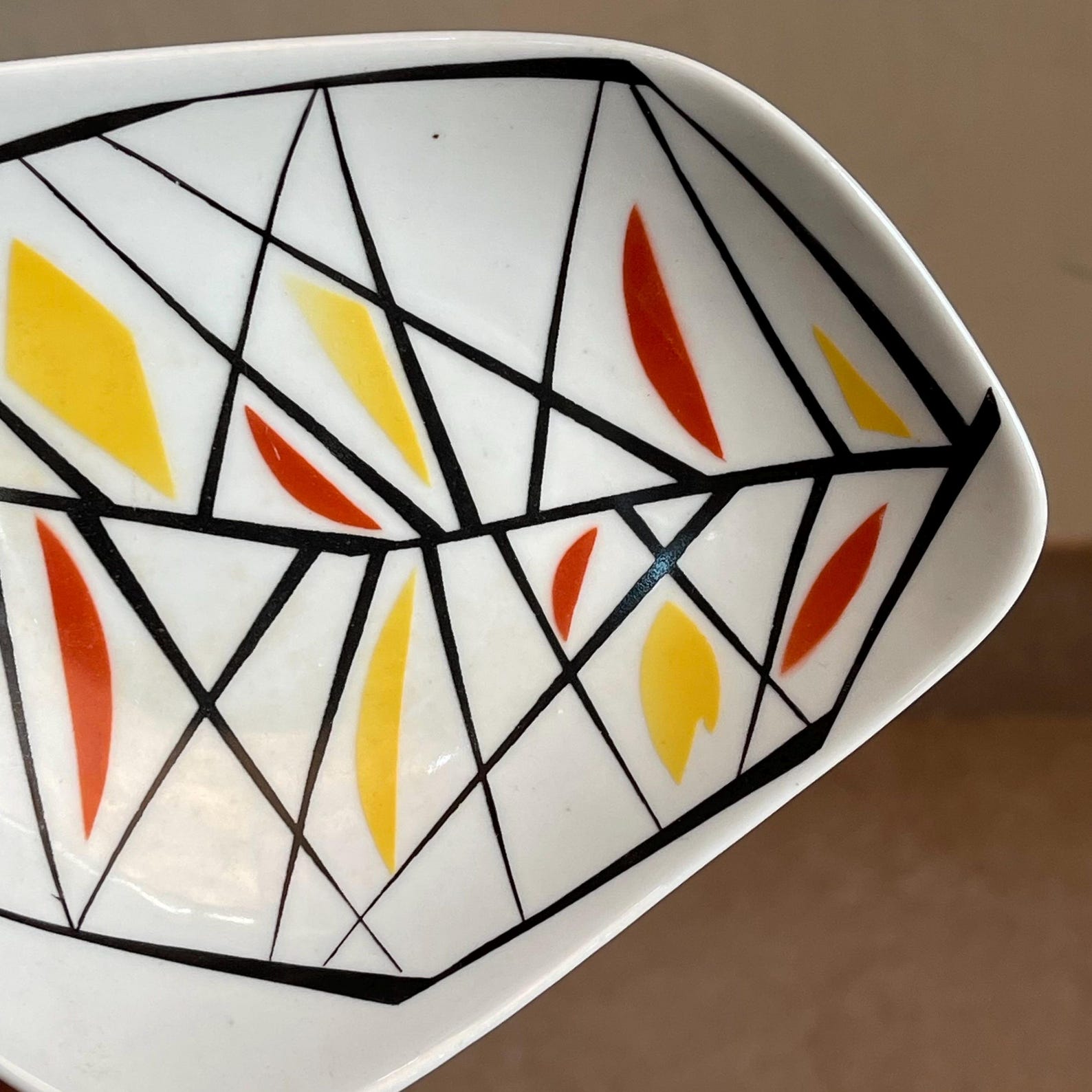 Leaf Form Asymmetric Oval Porcelain Plate Very Rare Vintage 1950s-1960s ...