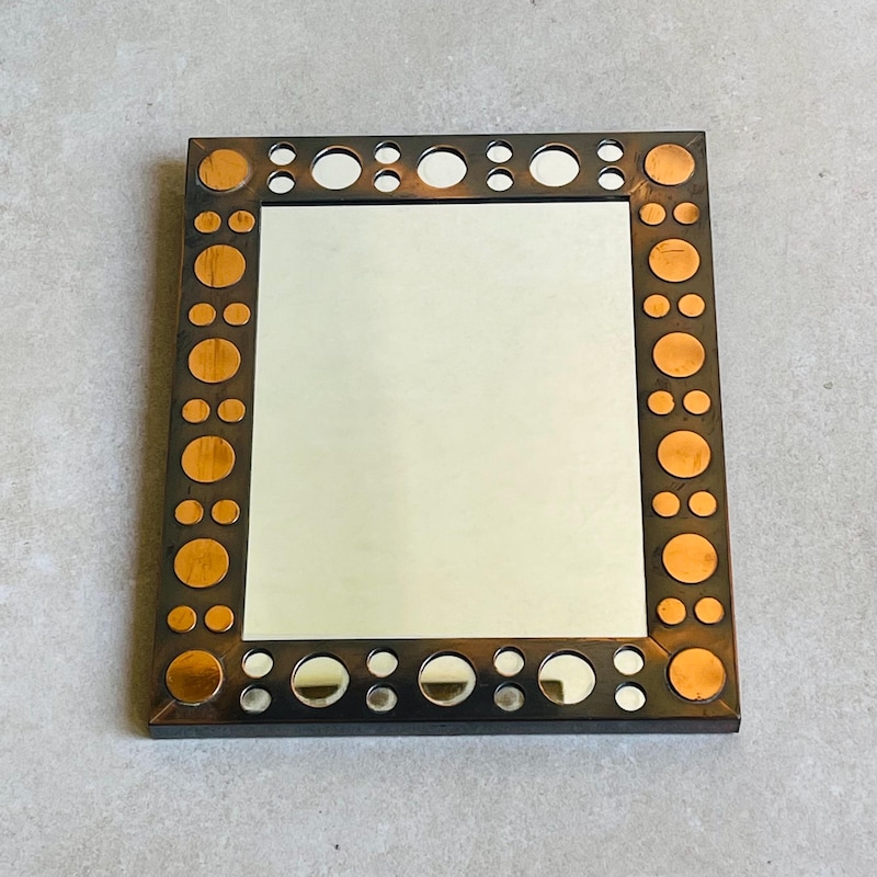 Brutalist Brass Mirror - Etsy