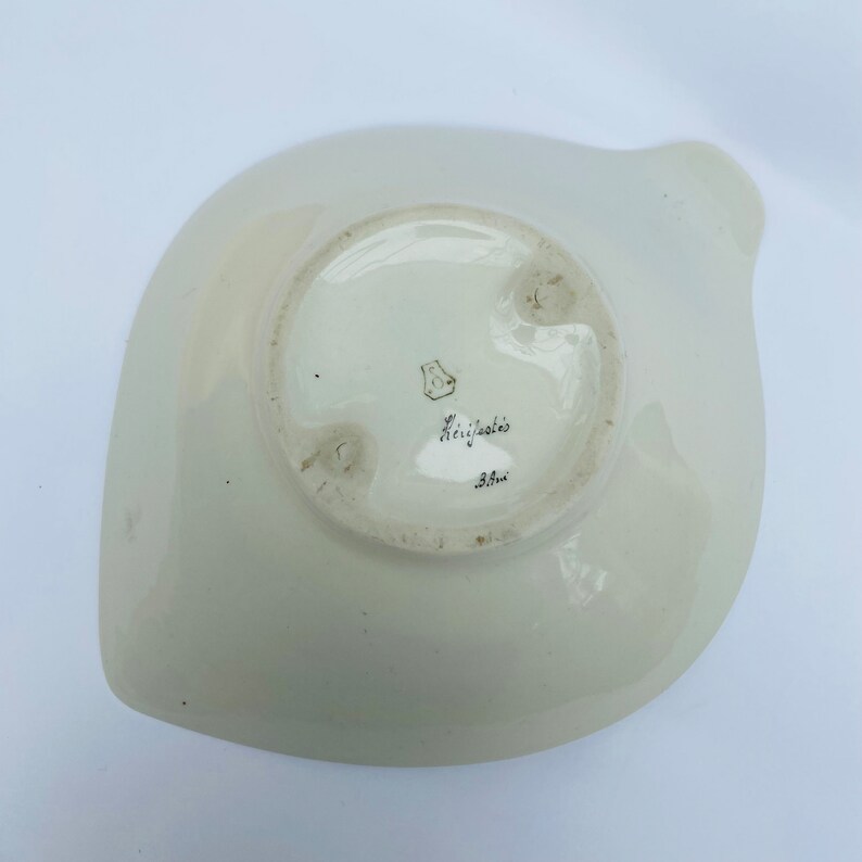Leaf Form Asymmetric Oval Porcelain Plate Very Rare Vintage - Etsy