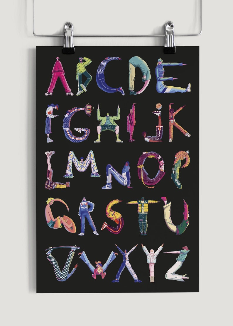 Abc's of Streetwear A3 Poster | Digital Print | Wall Decor | Fashion ...