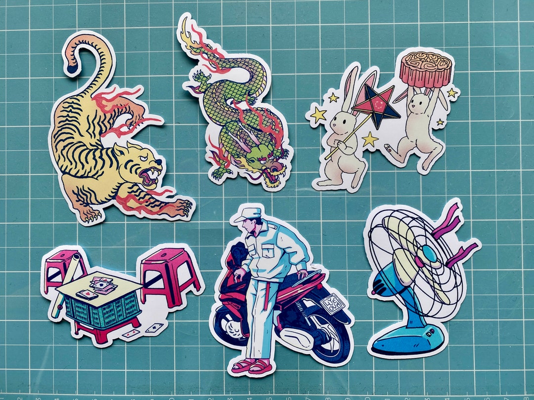 Vietnamese Culture & Folklore Die-cut Vinyl Sticker Set | Waterproof ...