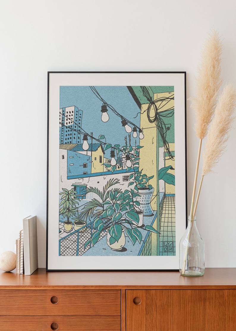 Saigon Views | A5, A4, A3 Illustration Poster, Vietnam Art Print, Wall ...