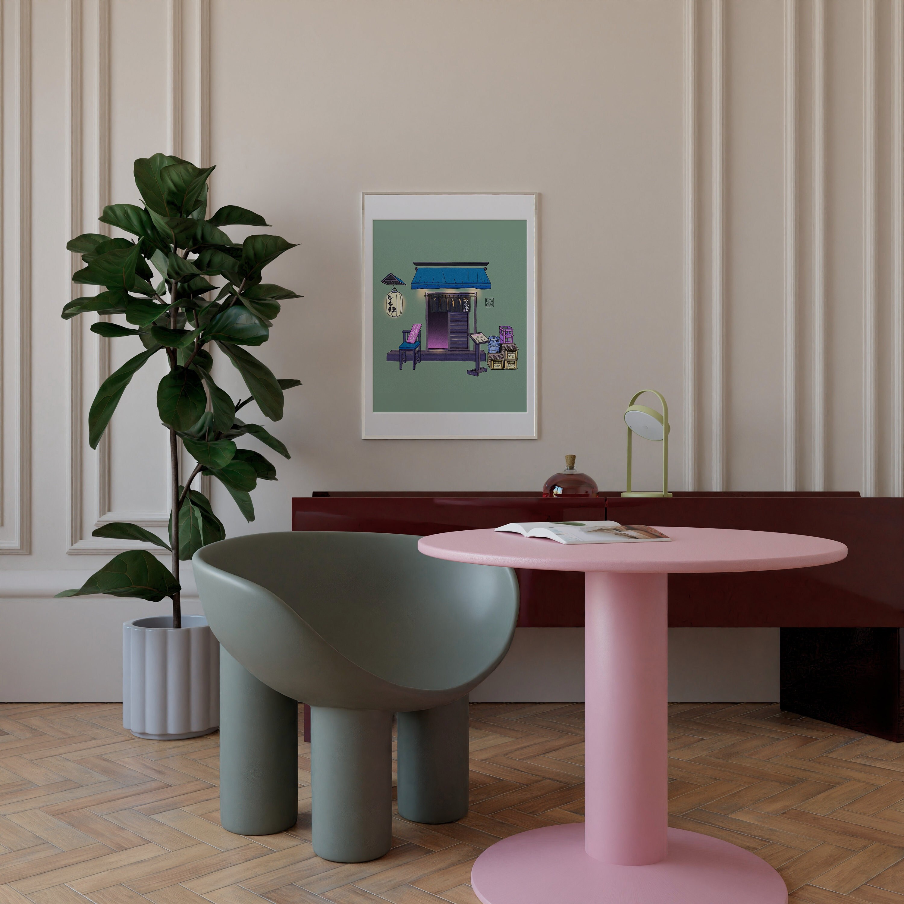 Japanese Tokyo Storefront A4 A3 Illustration Poster Print - Etsy