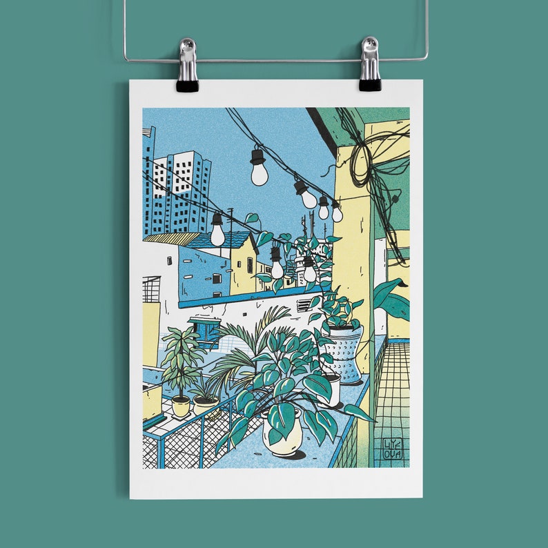 Saigon Views | A5, A4, A3 Illustration Poster, Vietnam Art Print, Wall ...