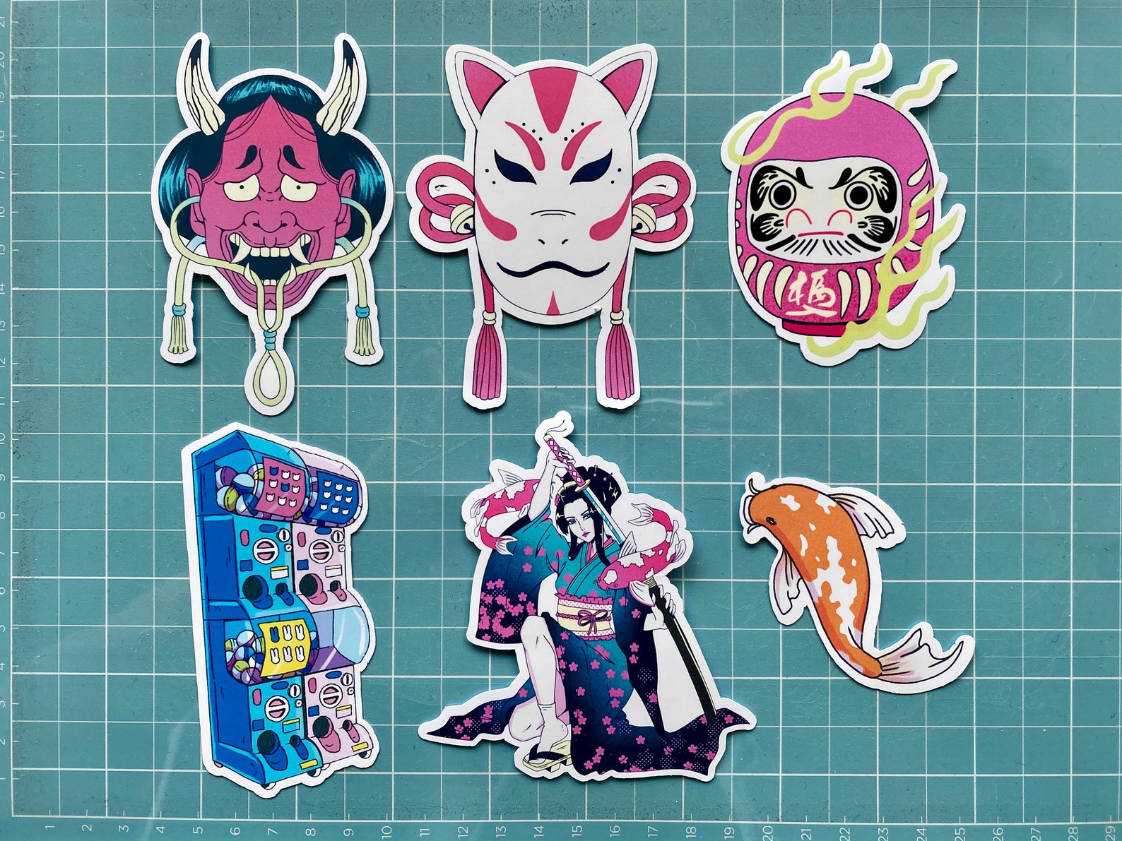 Japanese Culture Die-cut Vinyl Sticker Set | Waterproof Scratch ...