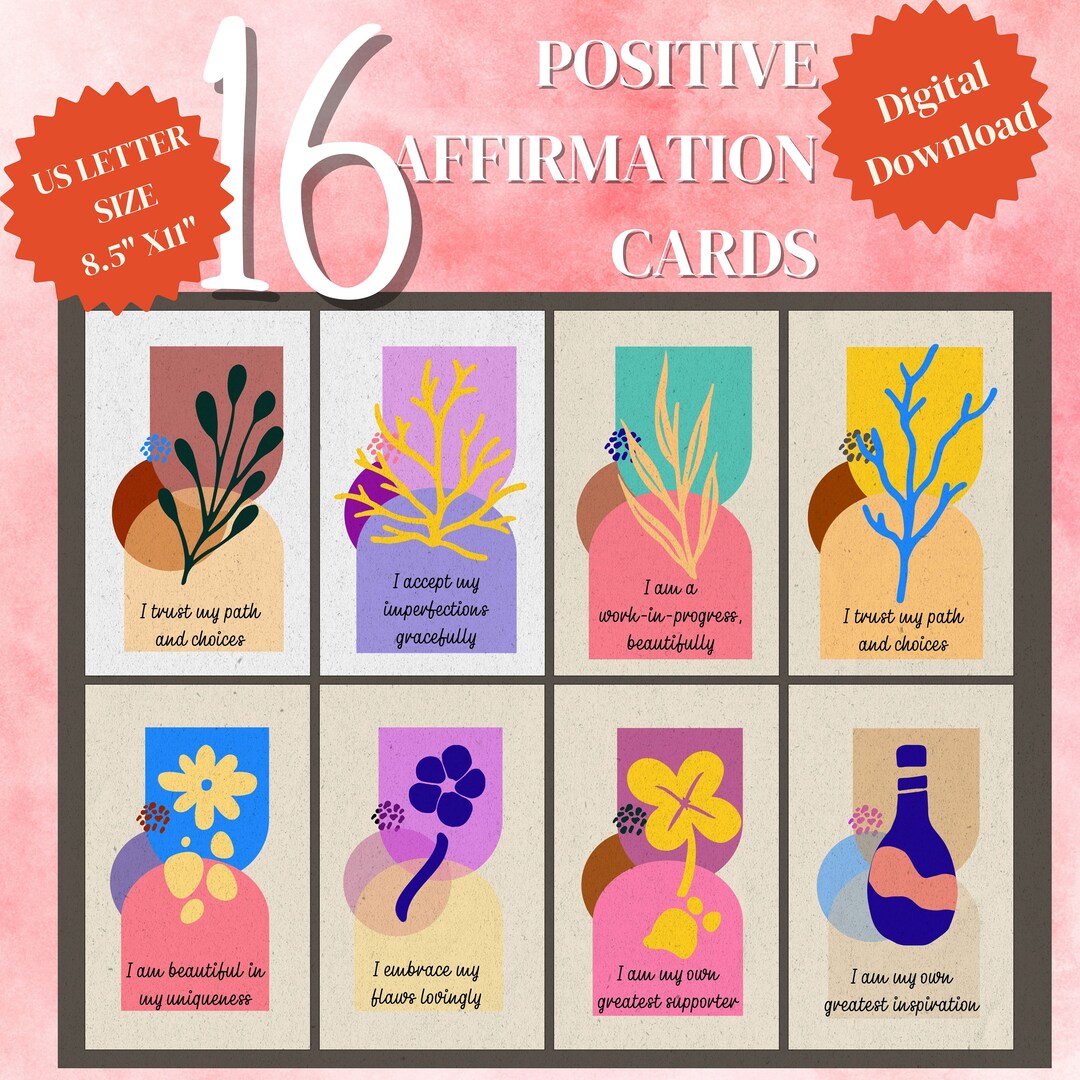 Positive Affirmation Cards, Mindfulness Cards, Affirmation Cards ...
