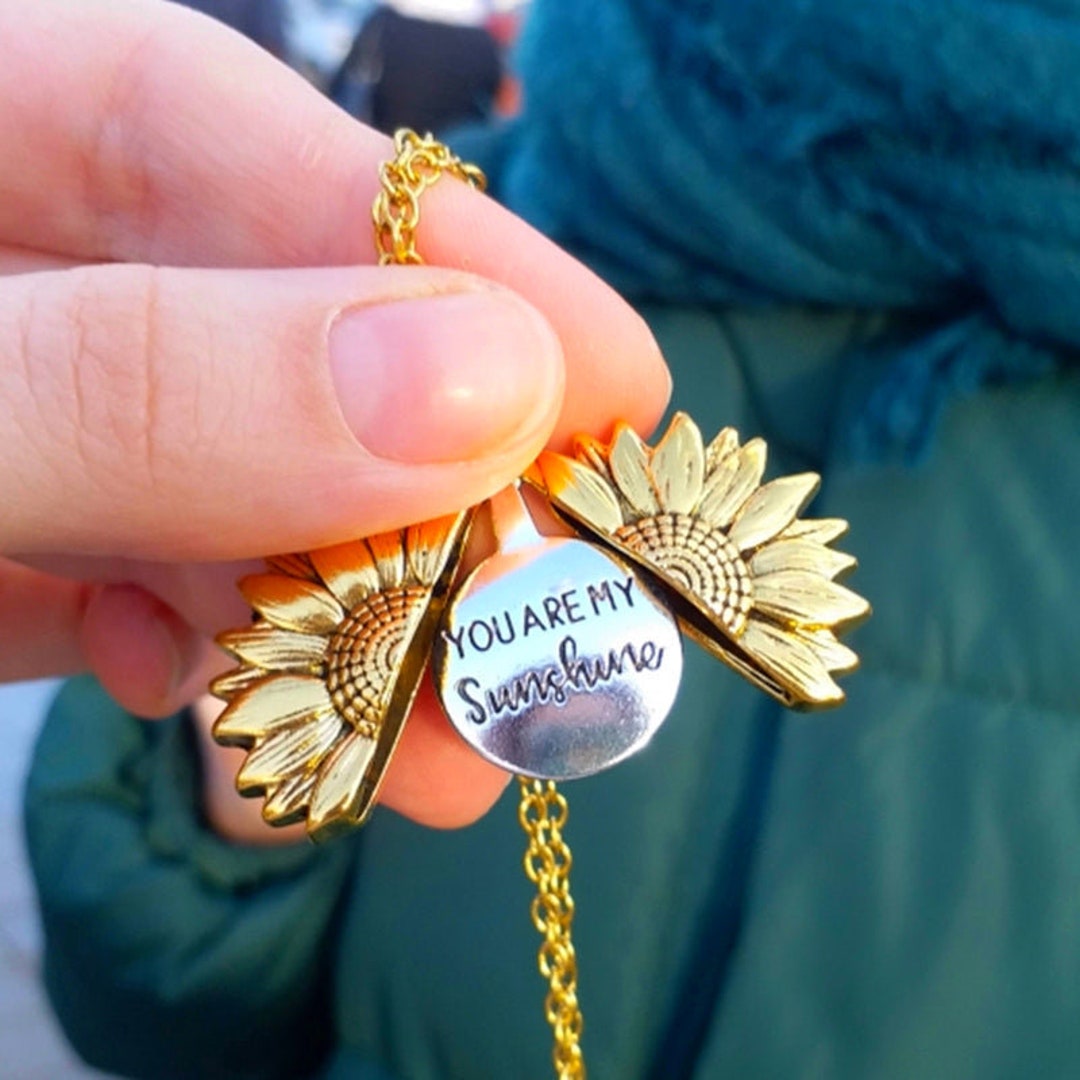 You are my sunshine necklace sunflower store