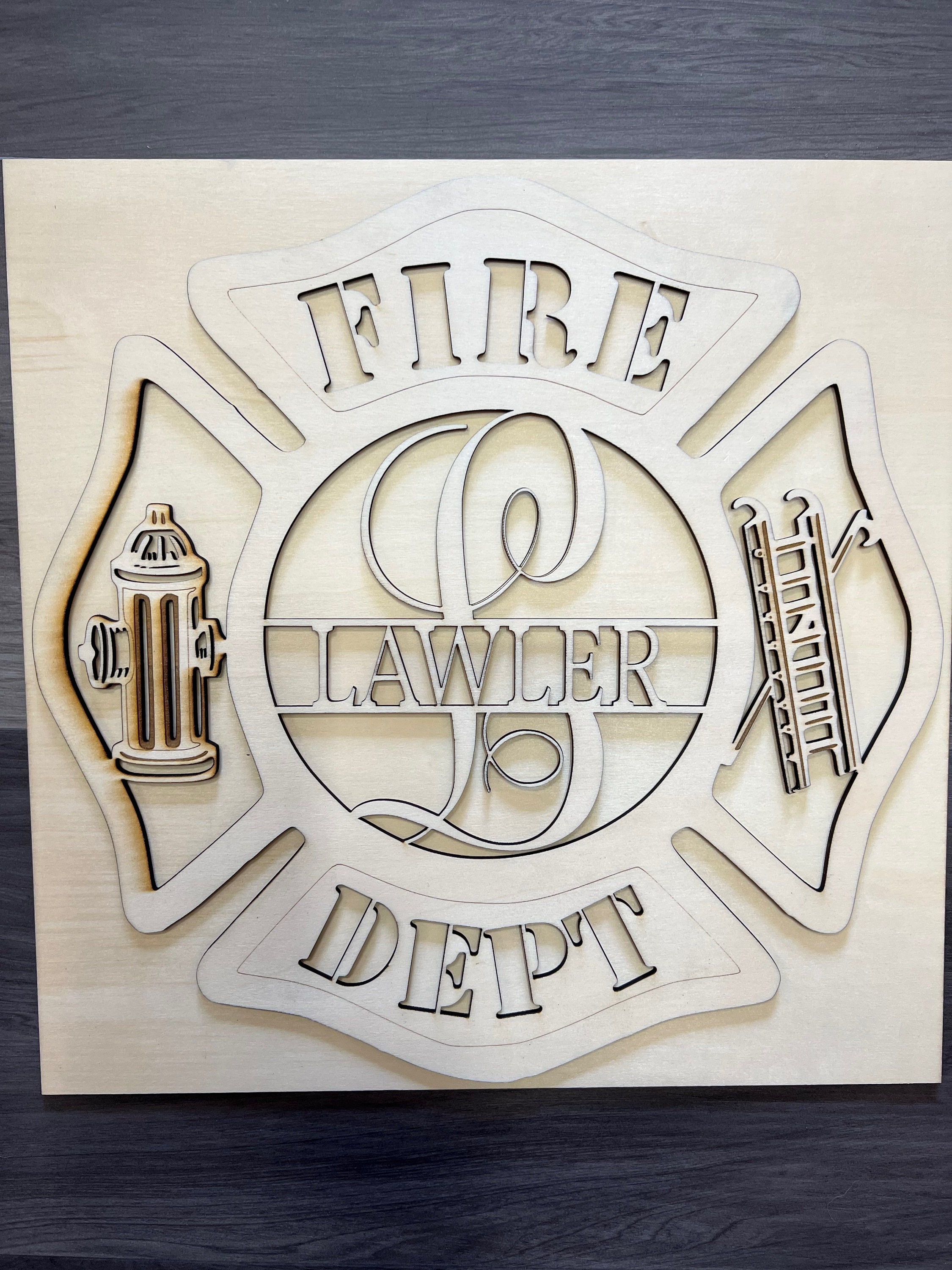 Personalized Fire Department Maltese Cross - Etsy