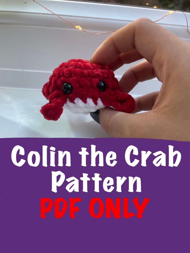 Crochet Pattern: Colin the Crab, Amigurumi Crab Crochet Pattern, PDF ...