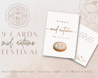 Mooncake Festival Cards - Etsy