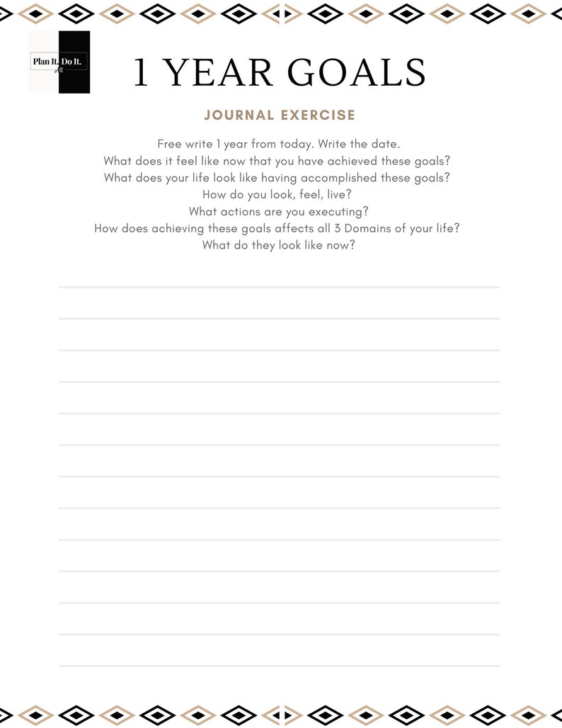 GOALS PLAN for Any Year, Printable Pdf or Digital Download ...