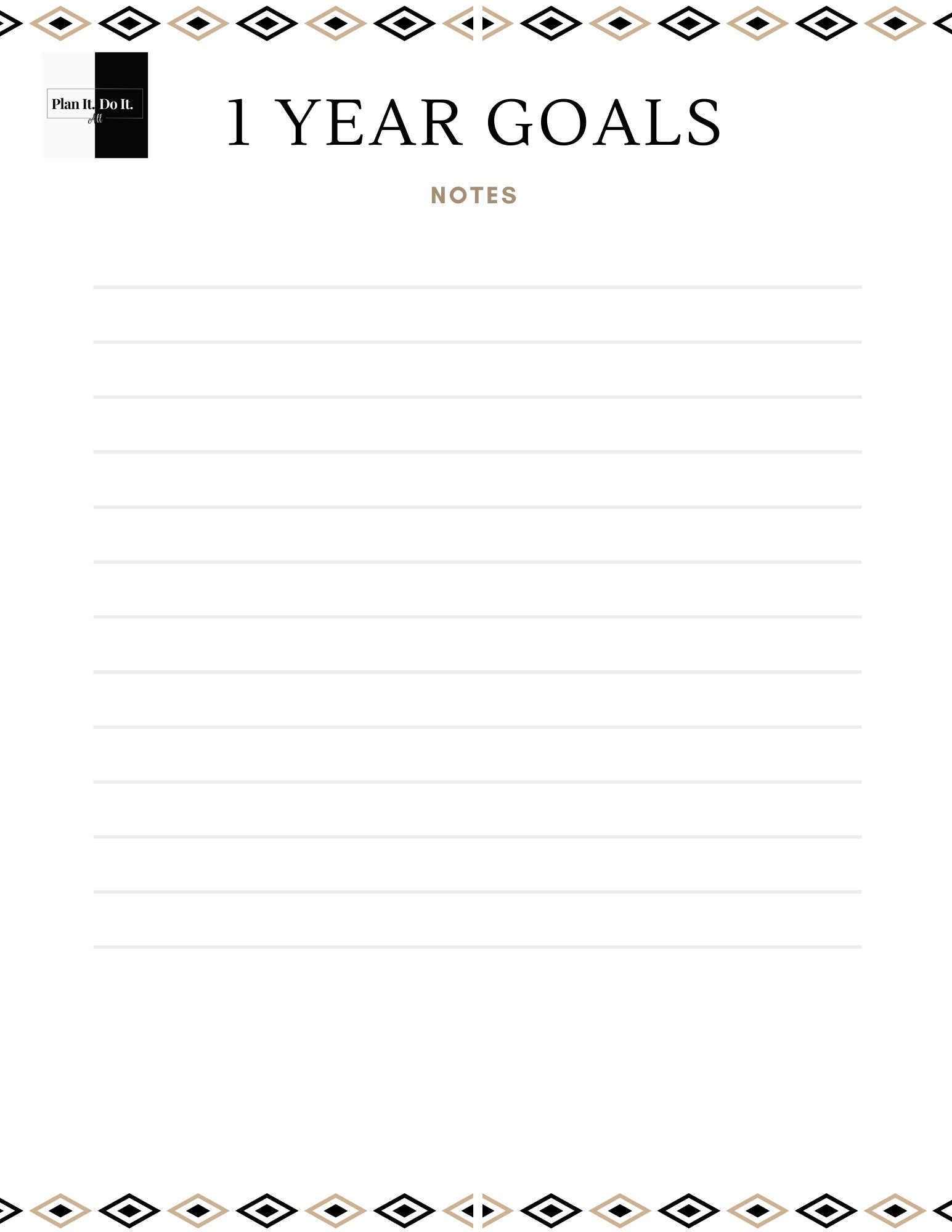 GOALS PLAN for Any Year, Printable Pdf or Digital Download ...