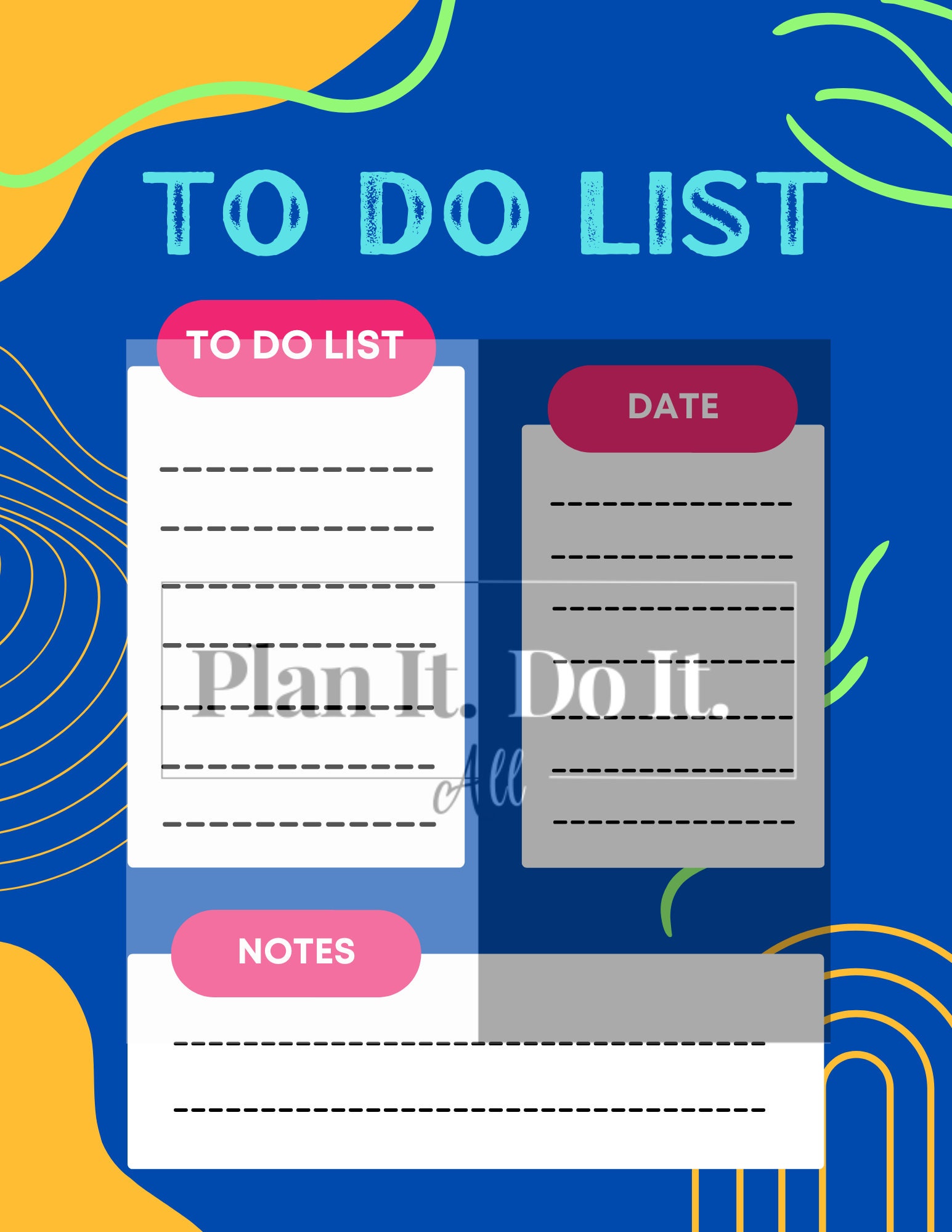 Family Plan BUNDLE, Printable Pdf or Digital Editable Files, Customize ...