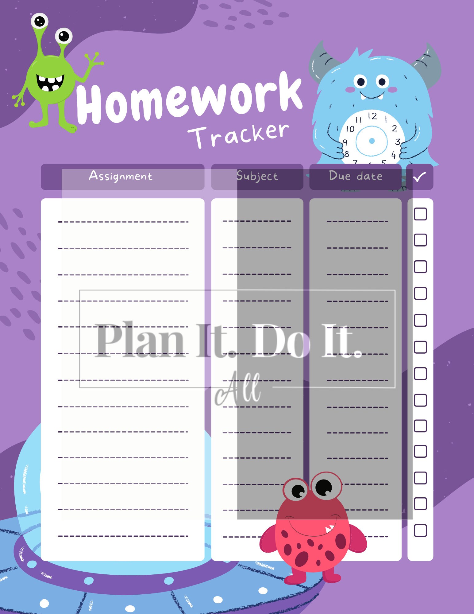 Family Plan BUNDLE, Printable Pdf or Digital Editable Files, Customize ...