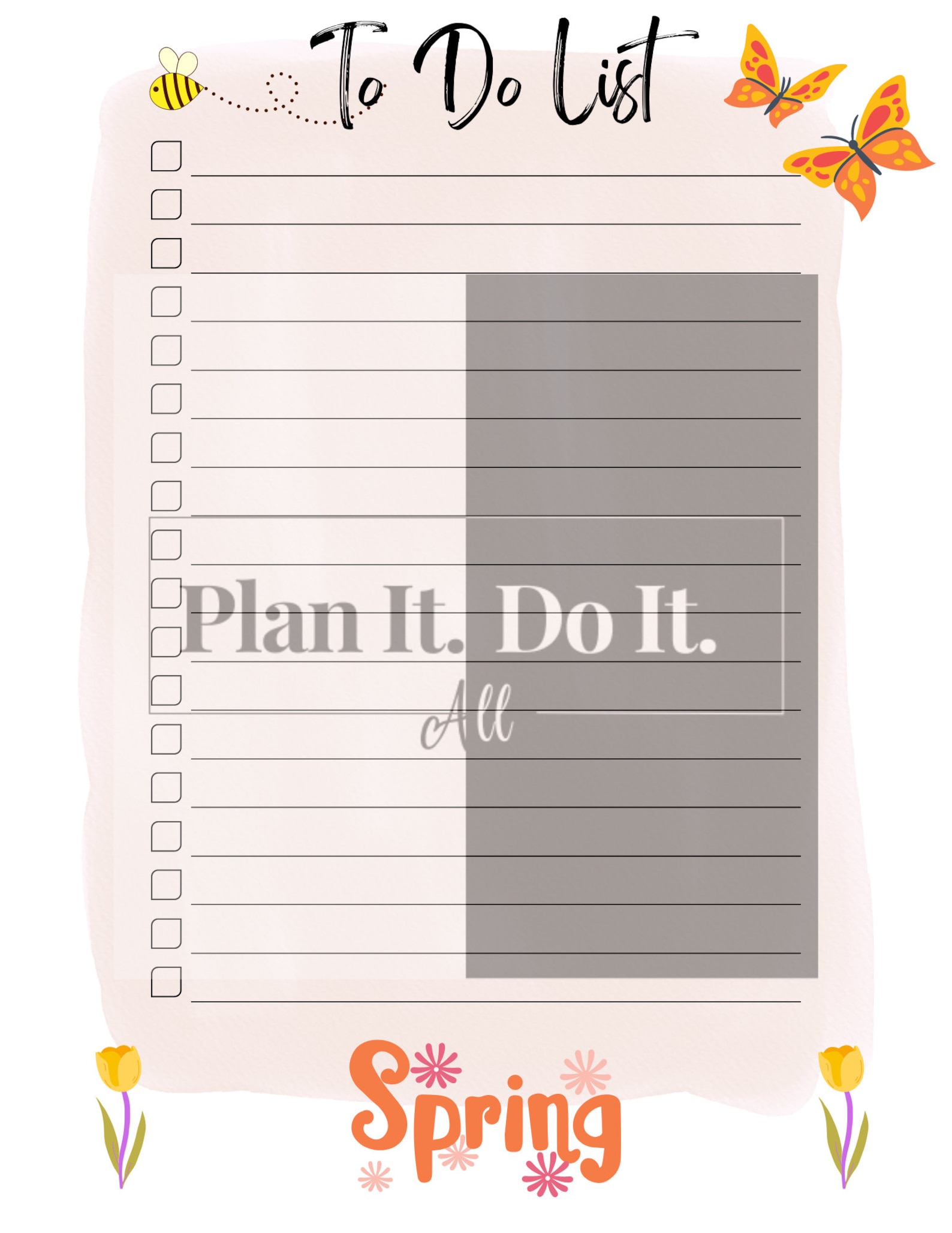 SPRING to Do List, Printable Pdf or Digital Download Checklist, to Do ...