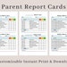 PARENT Report Card for KIDS, Communication Tool, Printable Template or ...