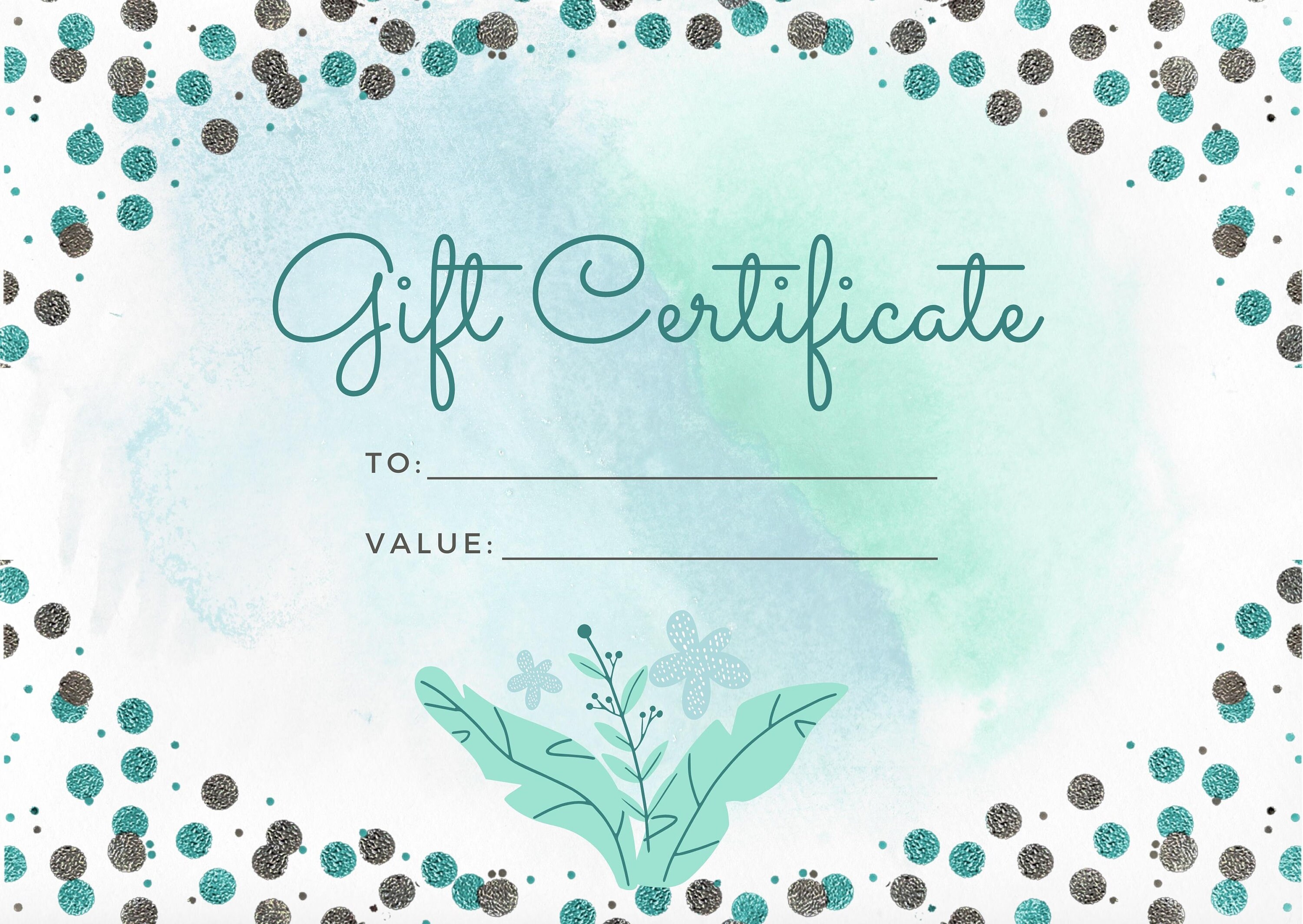 Green Gift Certificate - Etsy