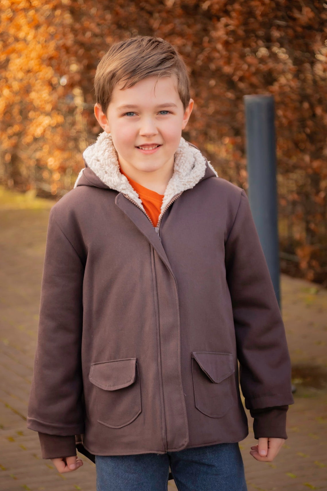 Puk Jacket | Sewing Pattern for Boys and Girls Wool Linen Softshell ...