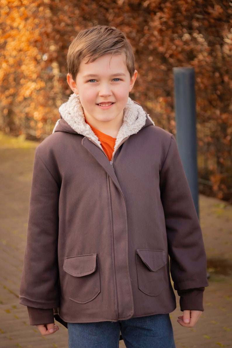Puk Jacket | Sewing Pattern for Boys and Girls Wool Linen Softshell ...