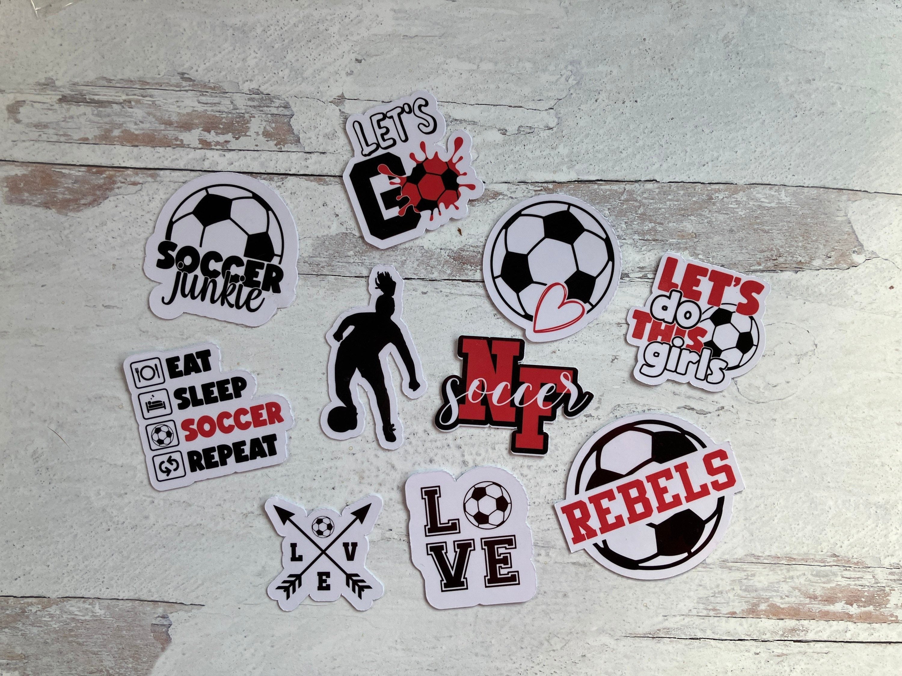Personalized Soccer Sticker Pack Custom Soccer Team - Etsy