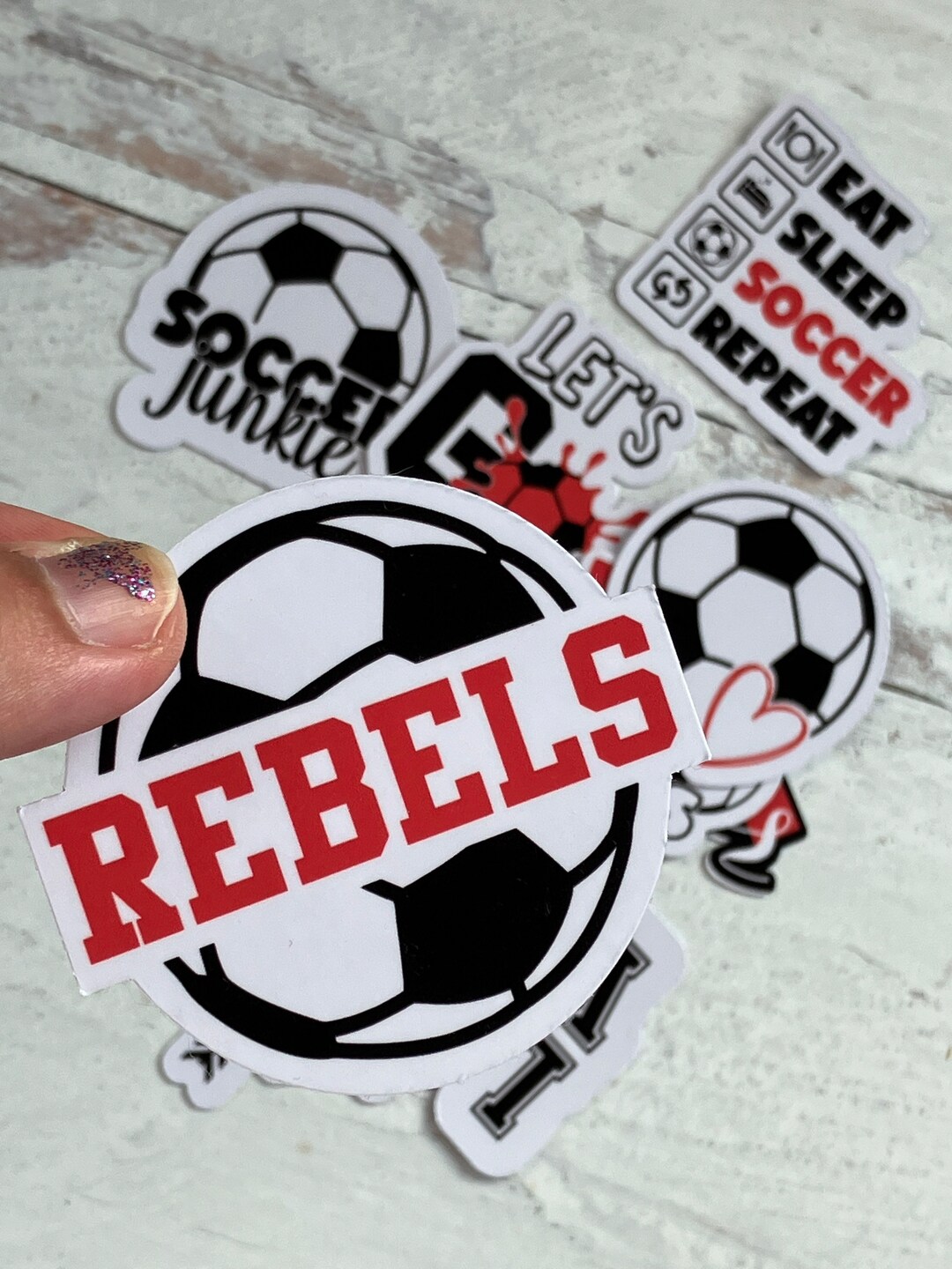 Personalized Soccer Sticker Pack Custom Soccer Team - Etsy