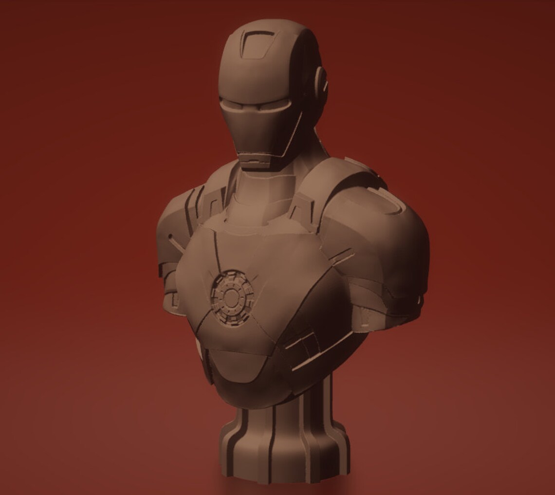 Marvel Iron Man Bust STL File 3D Digital Printing STL File - Etsy