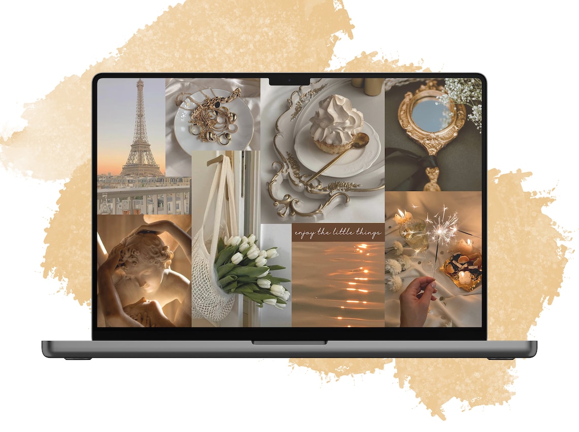 Set of 3 Aesthetic Collage Desktop Wallpaper / Laptop Wallpaper Collage ...
