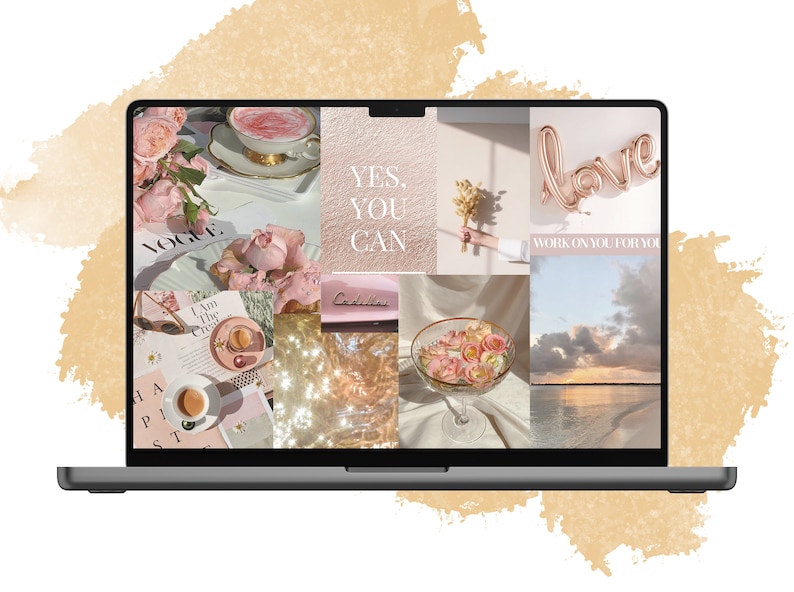 Set of 3 Aesthetic Collage Desktop Wallpaper / Laptop Wallpaper Collage ...