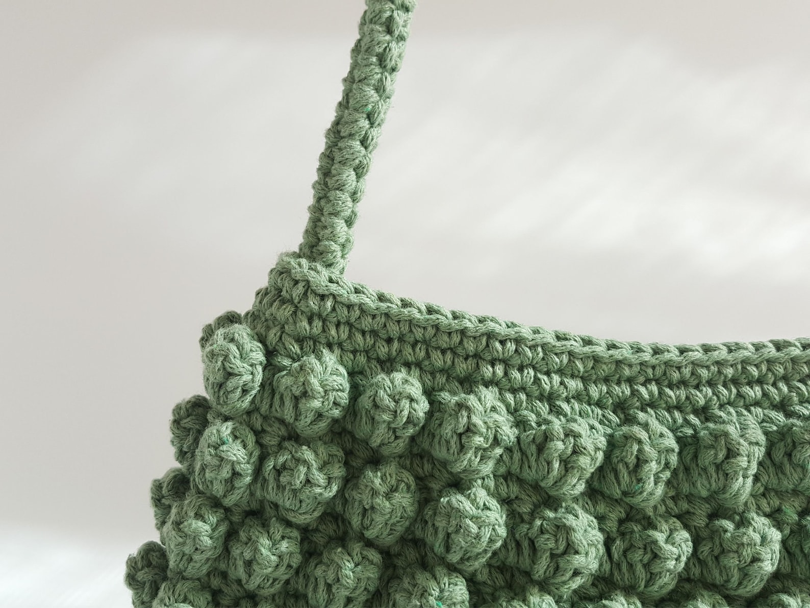 Crochet PATTERN: Emilia Baguette Bag Pattern, Easy Popcorn Handbag ...