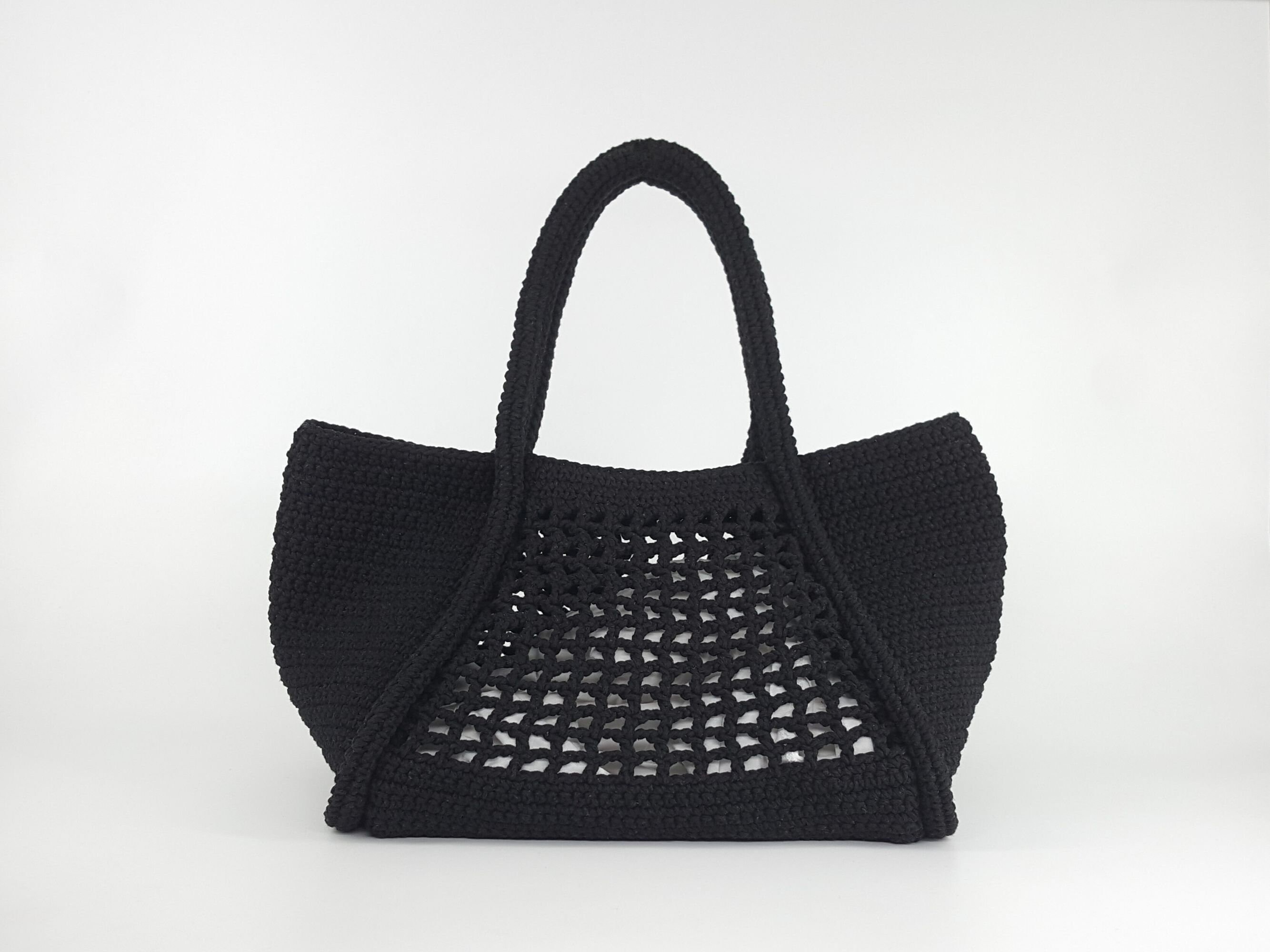 Crochet PATTERN, Larisa Tote Bag Crochet Pattern, Cotton Mesh Tote ...