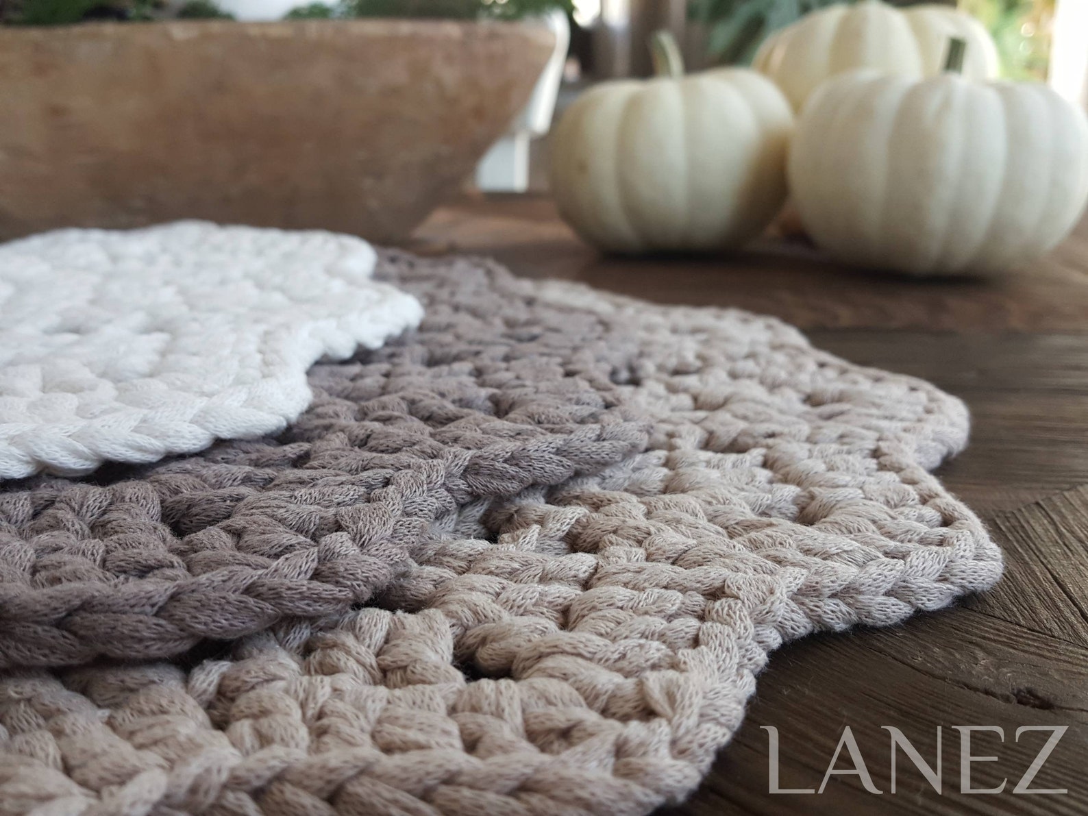 Crochet PATTERN, Round Placemat, Retro Doily, Washable Cotton Table Mat ...
