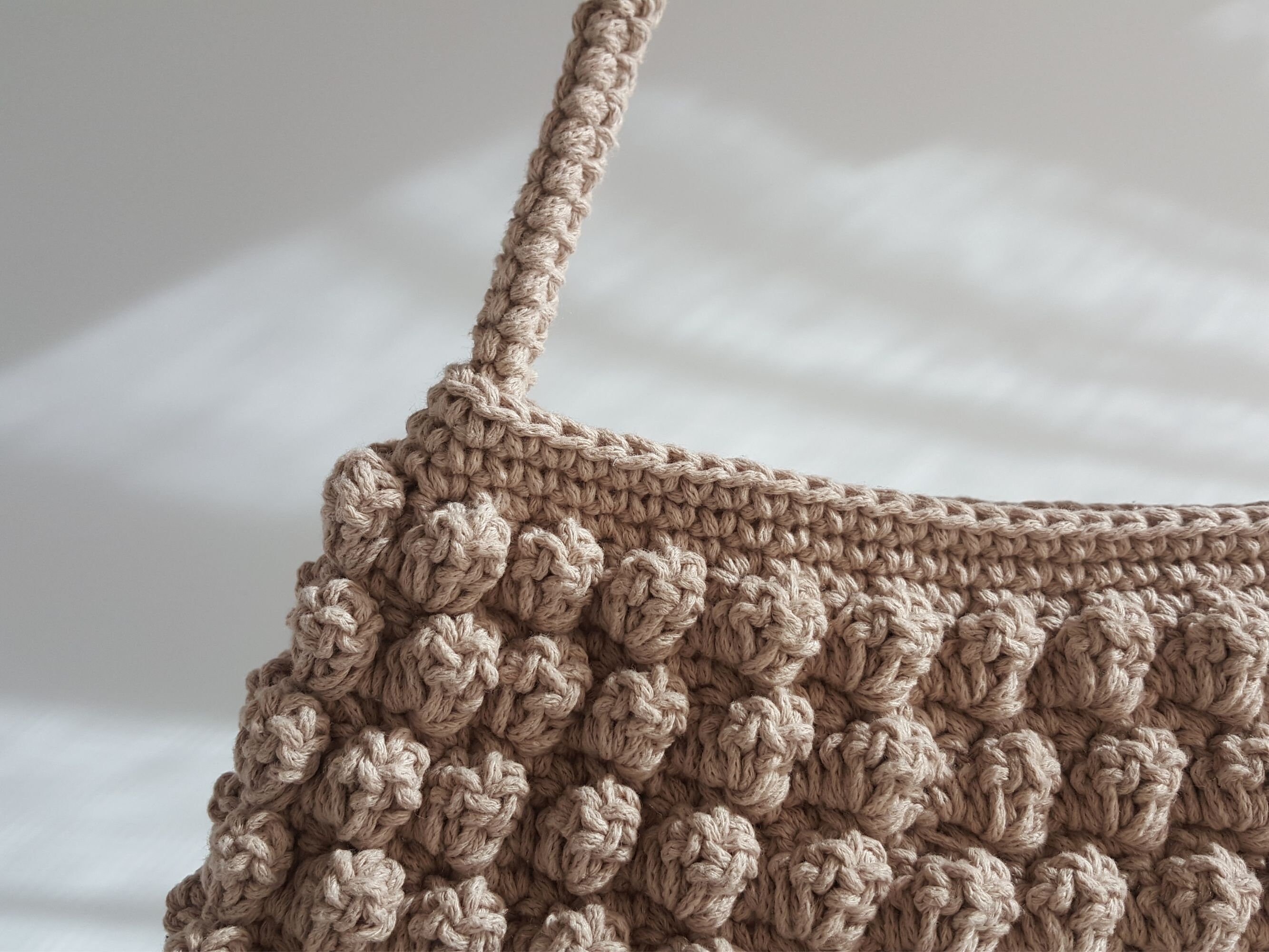 Crochet PATTERN: Emilia Baguette Bag Pattern, Easy Popcorn Handbag ...