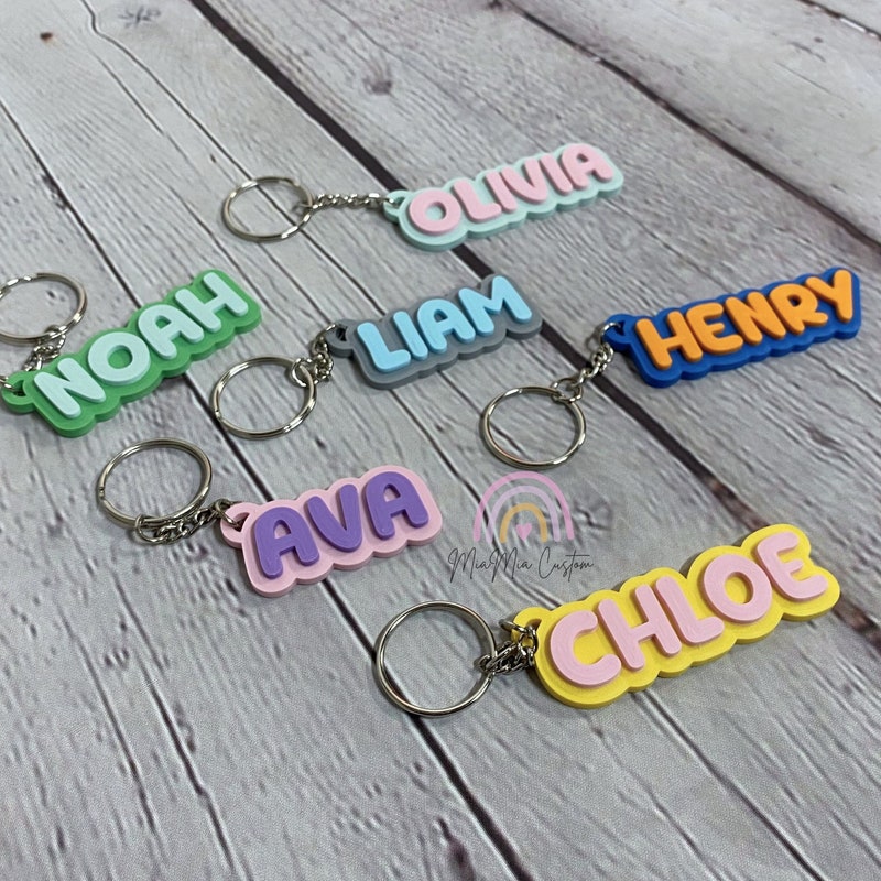 Name Keychain - Etsy