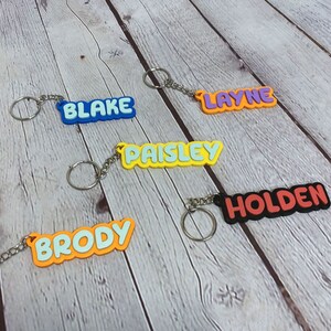 Small Custom Keychain Capital Letter Name Keychain Personalized ...