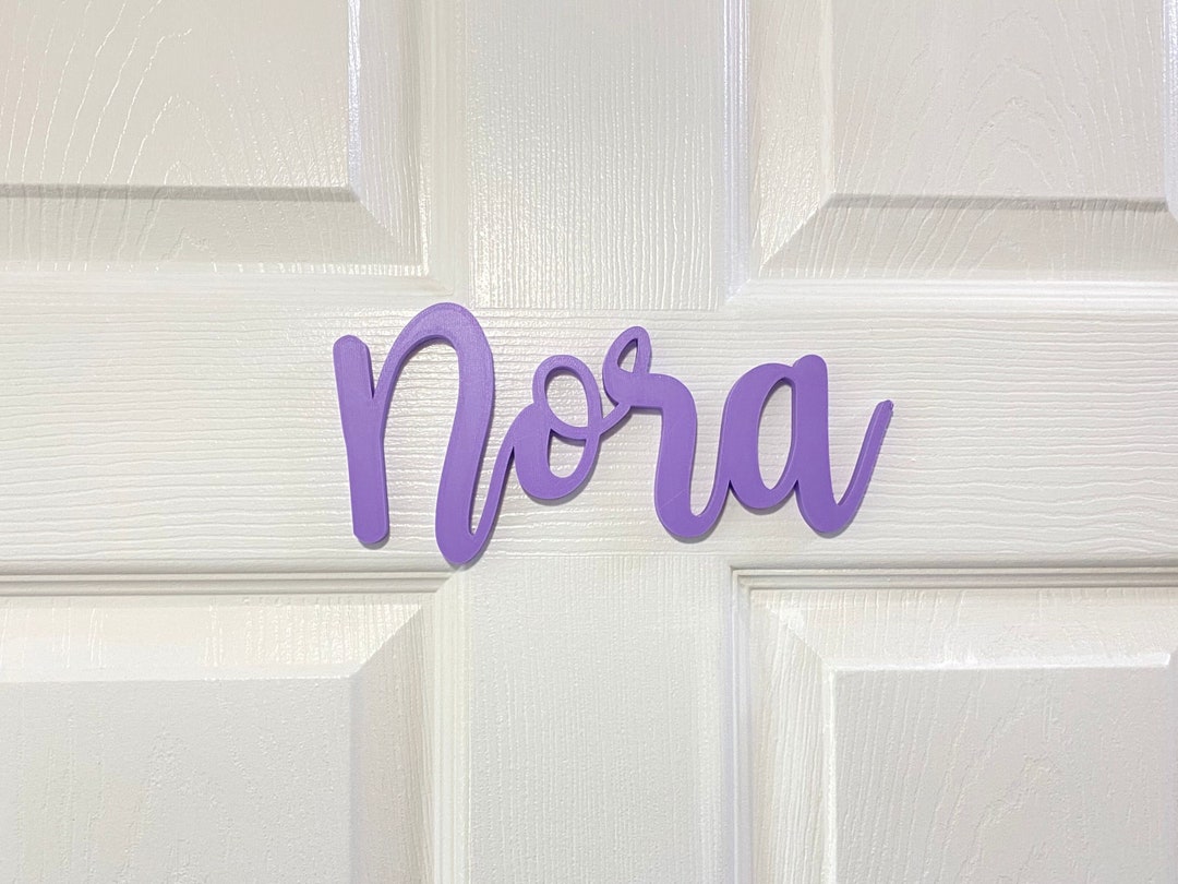 Personalized Door Sign Name Sign Decor 3D Printed Name Sign Nursery ...