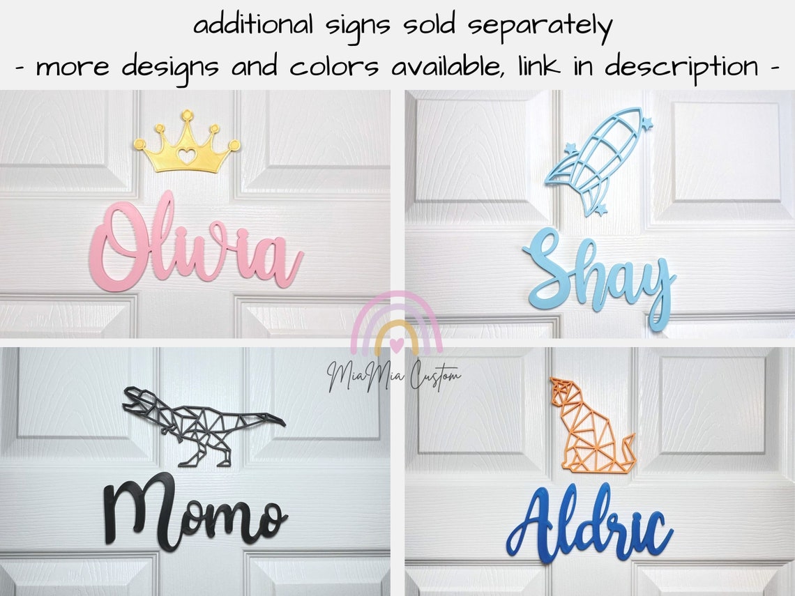 Personalized Door Sign | Name Sign Decor | 3D Printed Name Sign ...